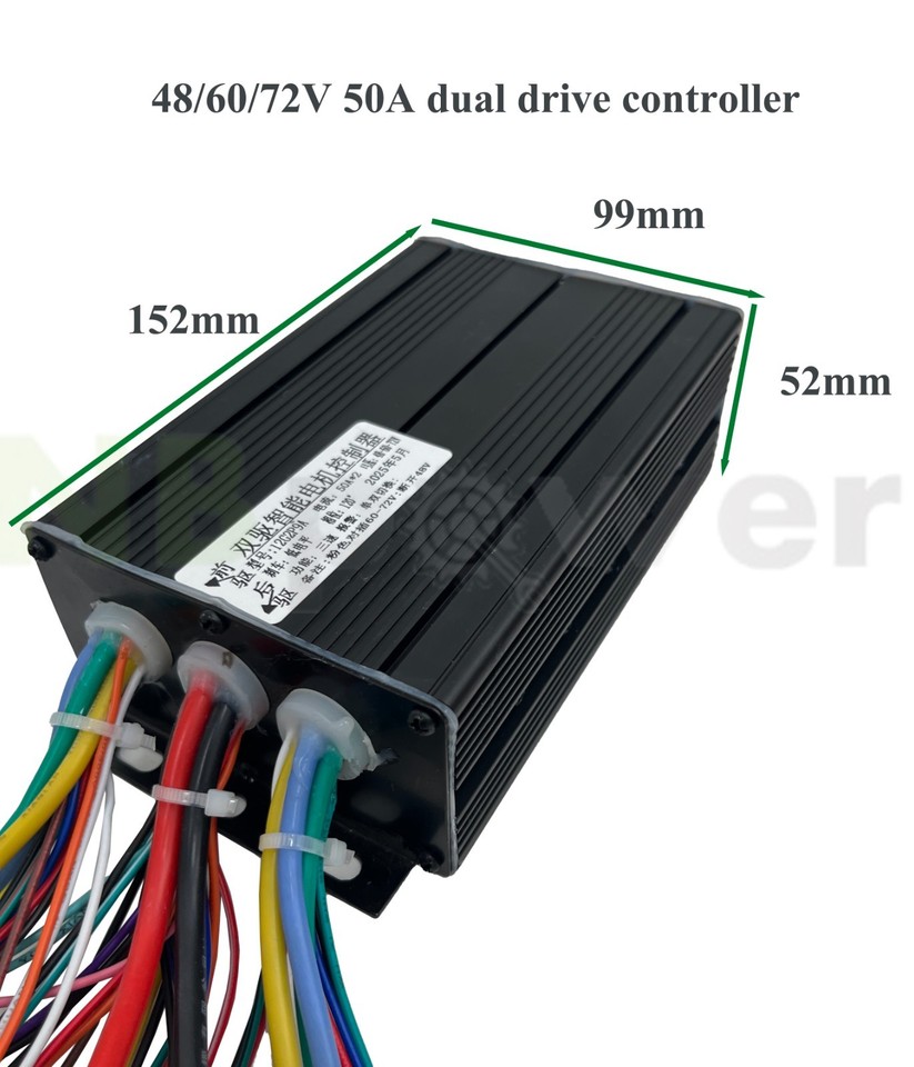 48/72V 50A*2 Brushless dual drive controller for 2000W hub motor | eBay