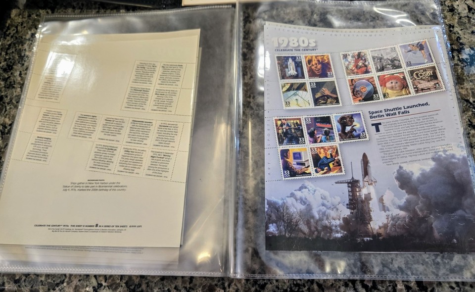 Celebrate the Century USPS Commemorative Stamps Complete set 1900-1999 ...