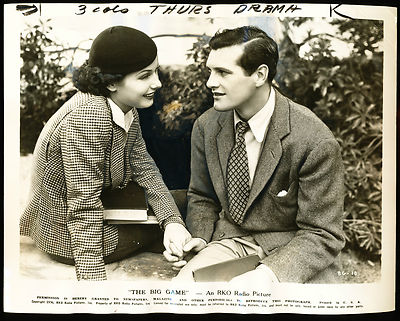 1936 "The Big Game" - June Travis and Philip Huston - 8x10 B&W Photo | eBay