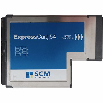 SCM ExpressCard 54 SCR3340 Smart Card Reader Express Card 54 Part ...