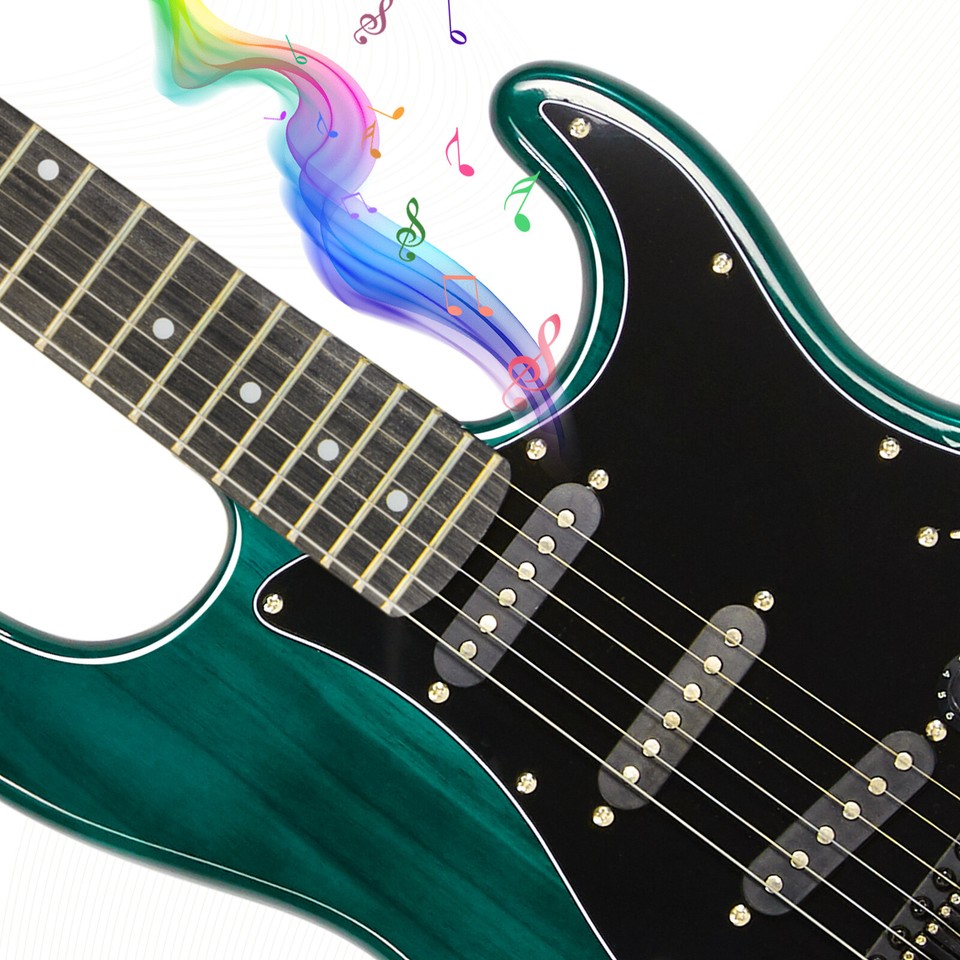 MUSTAR 39" Electric Guitar 6 String for Beginner with 25W AMP+Bag Pack ...