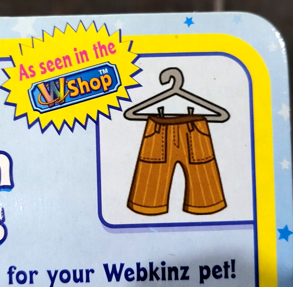 Webkinz clothing Brown Cords fits most dogs and cats NEW corduroy pants ...