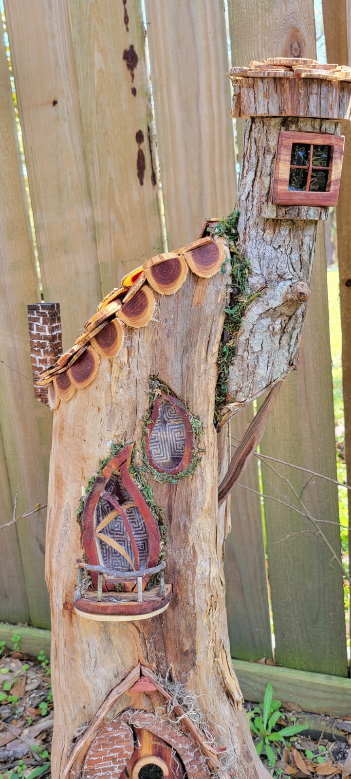 Fairy House Gnome Home Custom Ceder Wood Carving | eBay