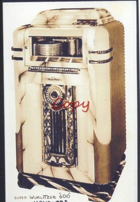 REAL PHOTO WURLITZER 600 SUPER KEYBOARD JUKEBOX ADVERTISING POSTCARD ...