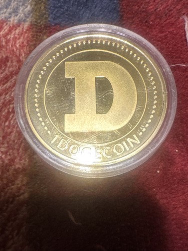 1pc Gold Dogecoin Coin Commemorative Coins Cute Dog Pattern Dog ...