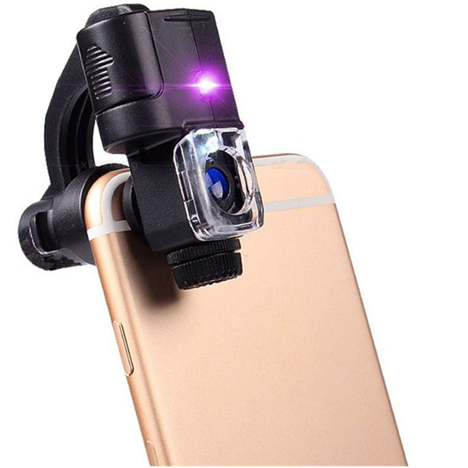 90X Zoom LED Magnifier Cell Phone Mobile Phone Microscope Micro Lens ...