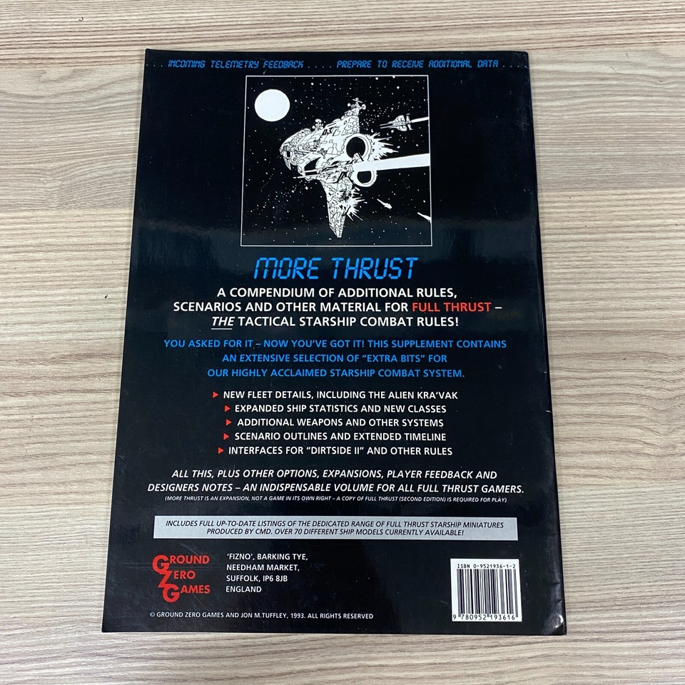 MORE THRUST THE FULL THRUST SUPPLEMENT RPG ROLE-PLAYING SOFTBACK BOOK 1993 | eBay Australia