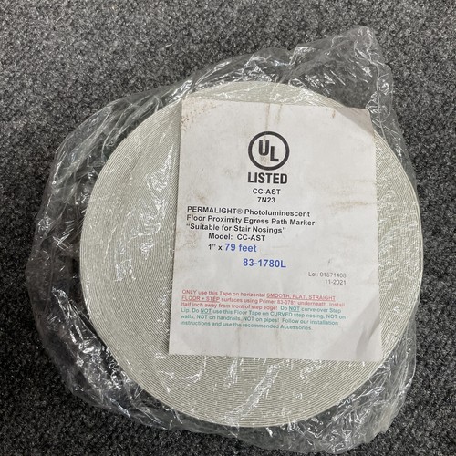 83-1780L 1"x79' CC-AST 7N23 Permalight Photoluminescent Floor Proximity ...
