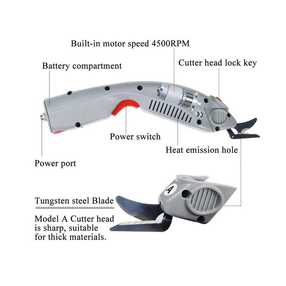 MXBAOHENG Wbt-1 Electric Fabric Scissors Cordless Fabric Shears ...