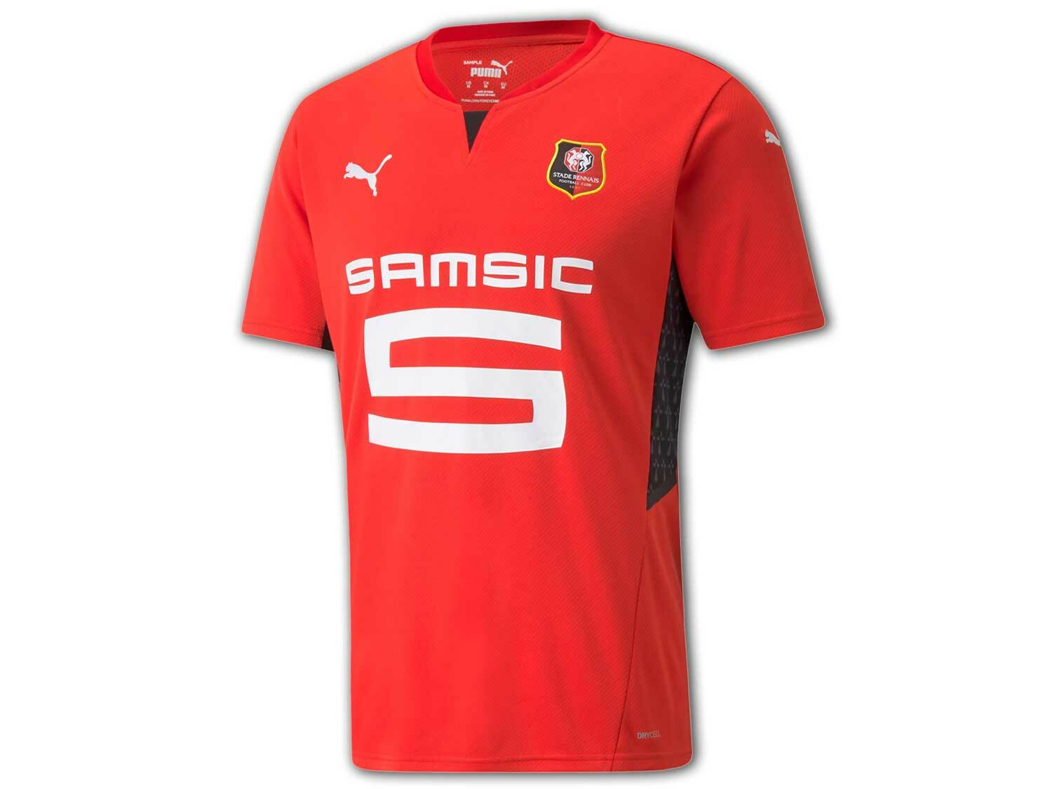 PUMA Stade Rennes Heim Maillot 21 22 Rouge Rennais Accueil T-Shirt Gr.S ...