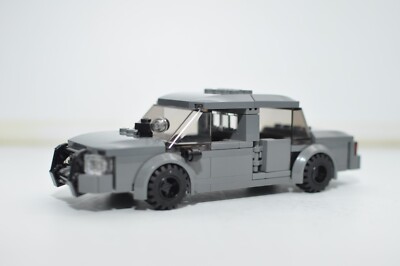 Custom Police Car Dark Gray Unmarked Model Compatible with Real LEGO ...