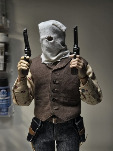 1/6 Scale Custom Western Robber Bandit 12 Inch Figure Cowboy Revolver ...