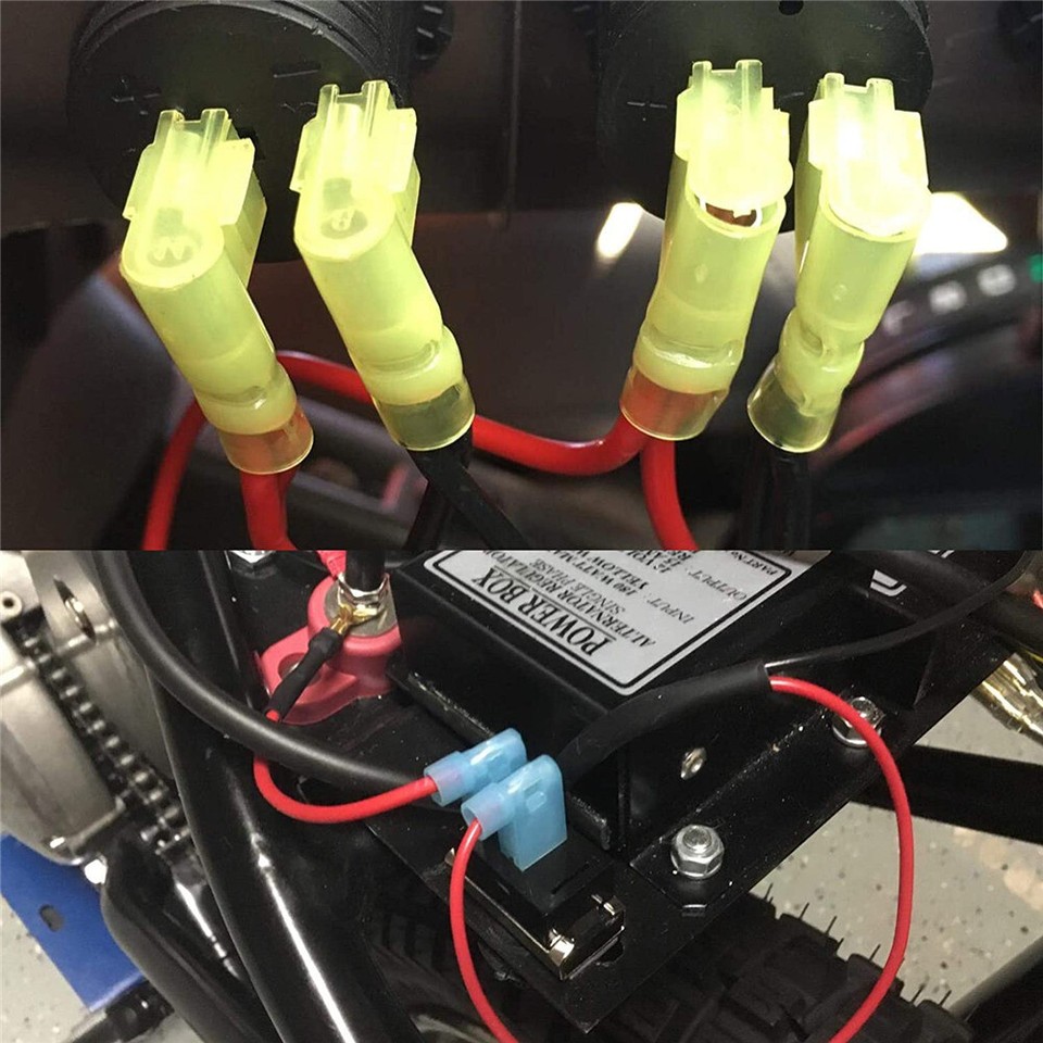 22-10 AWG Female Flag Terminals Right Angle Electrical Wire Spade ...