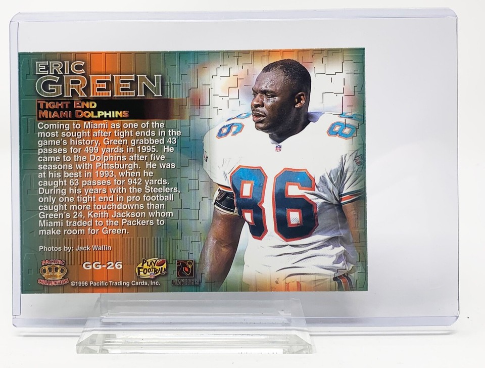 Eric Green - 1996 Pacific Collection - Miami Dolphins - 3.5 x 5 | eBay