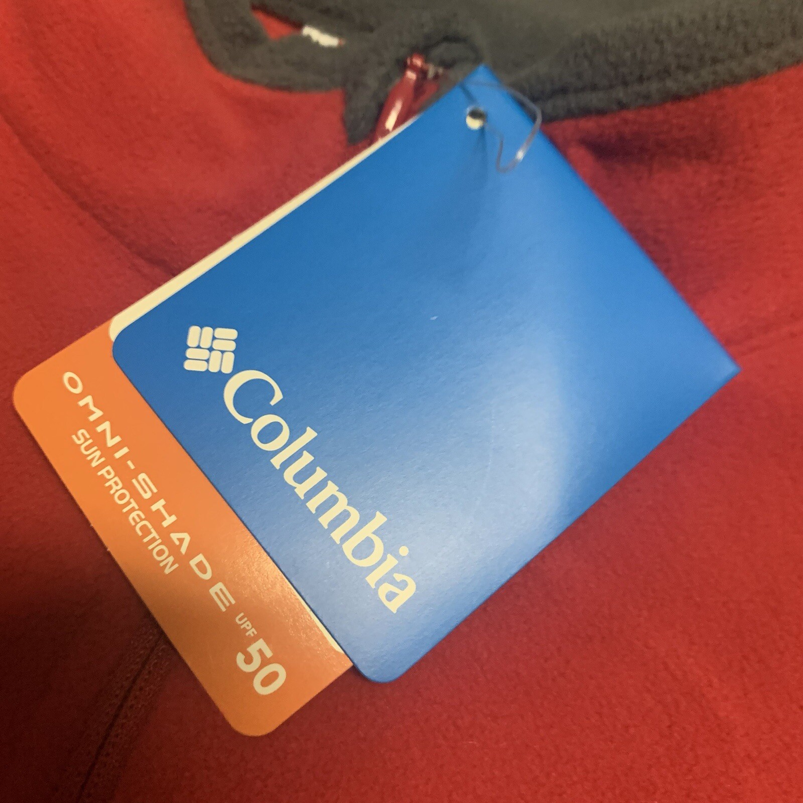 NWT Columbia sweater Sz XL Fleece 1/4 Zip Outdoor Camp Adult Red Long ...