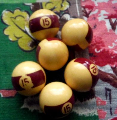 Vintage burgundy stripe 15 mini pool ball | eBay