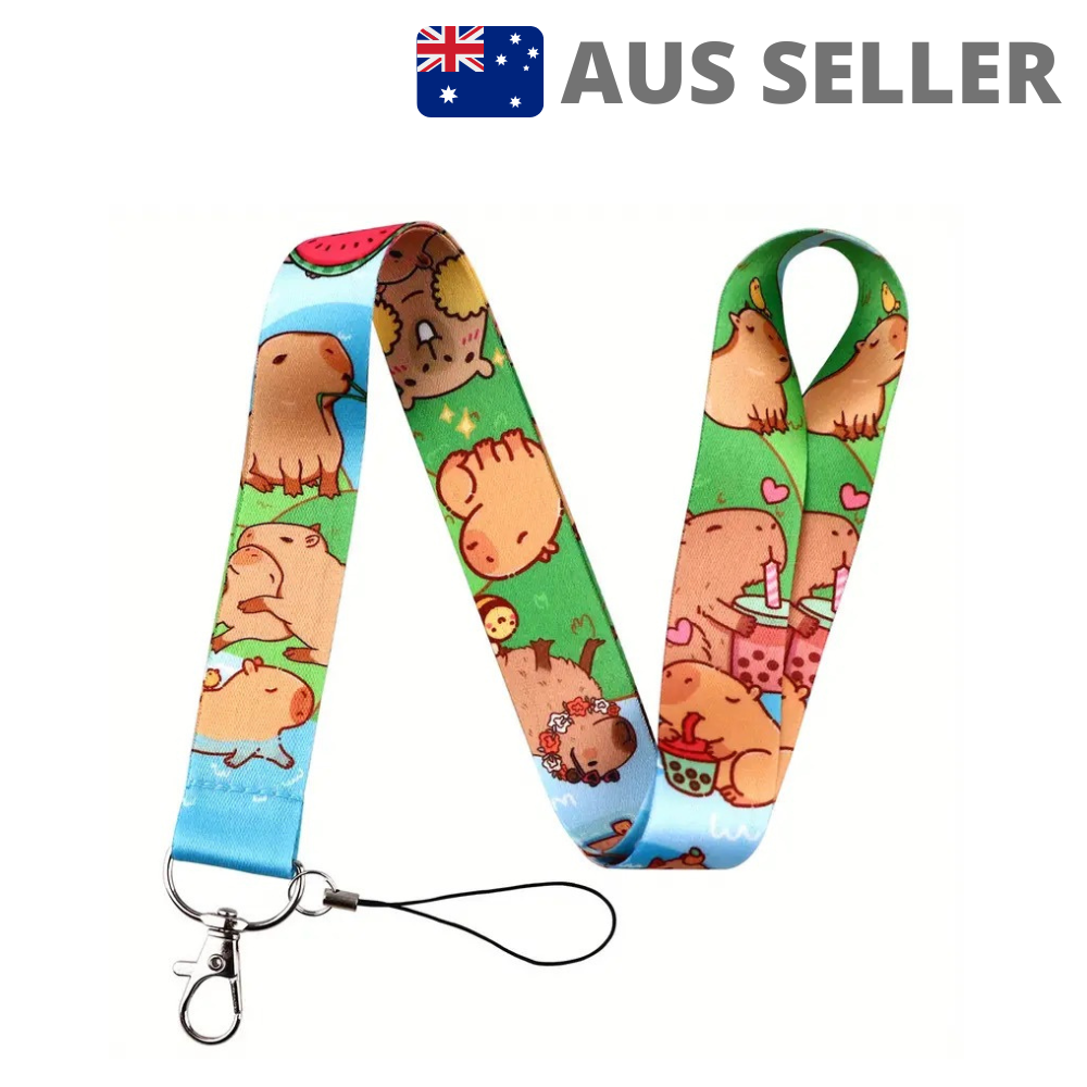 Capybara Lanyard Key ID Badge Card Holder Christmas Gift (Style C) | eBay