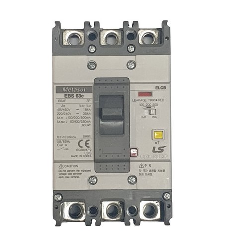 LS Electric EBS63c 60AF ELCB 3Pole S type Earth Leakage Circuit Breaker 220/460V | eBay