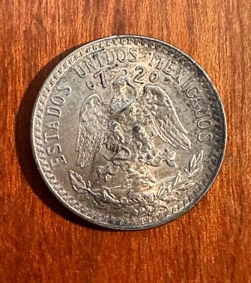 MEXICO ESTADOS UNIDOS 1920 20 CENTAVOS SILVER COIN ALMOST UNCIRCULATED ...