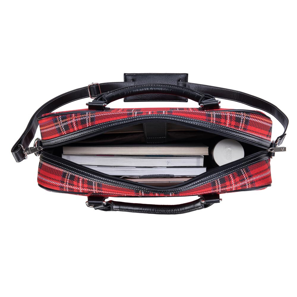 Signare Tapestry Red Tartan Laptop bag Tablet Case | eBay