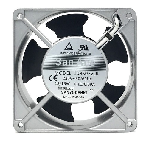 Sanyo 109S072UL 230V 50 / 60HZ 18 / 16W 12CM 12038 aluminum frame ...