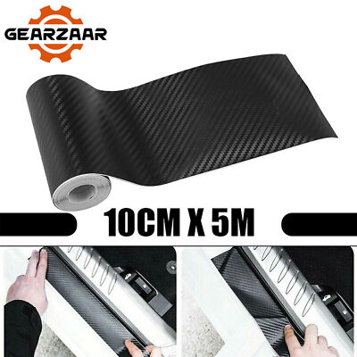 10cm*5m Carbon Fiber Car Sticker Door Sill Scuff Anti-Scratch Tape ...