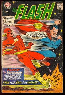 Flash #175 Nice Superman vs. Flash Race Silver Age Vintage DC Comic ...