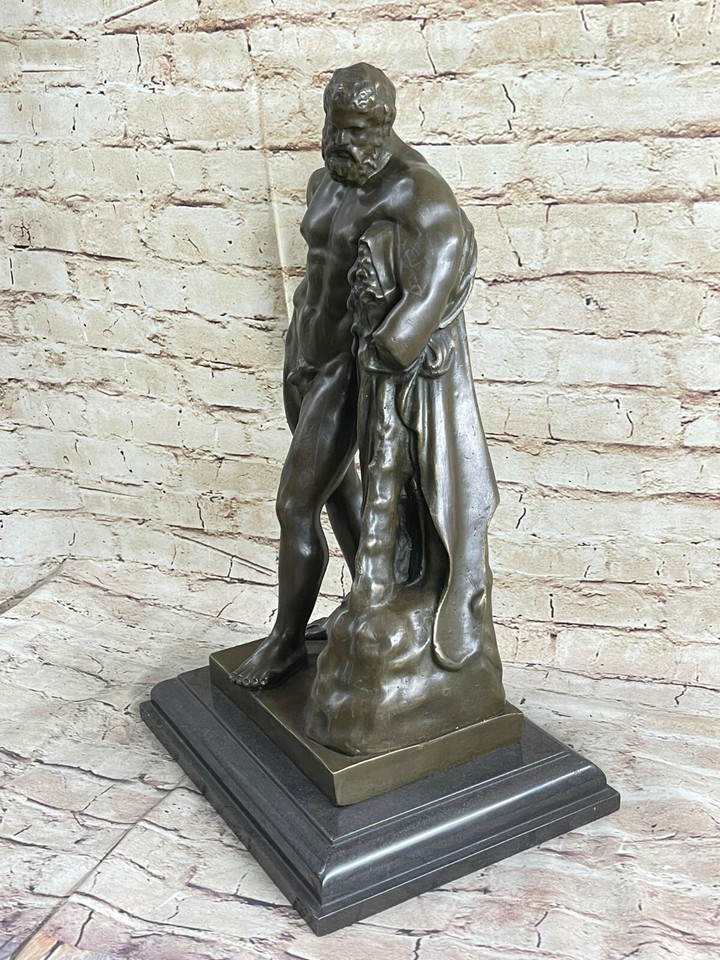 Art Deco Hot Cast Nude Man Extra Large 27LBS Sculpture Home Office deco ...