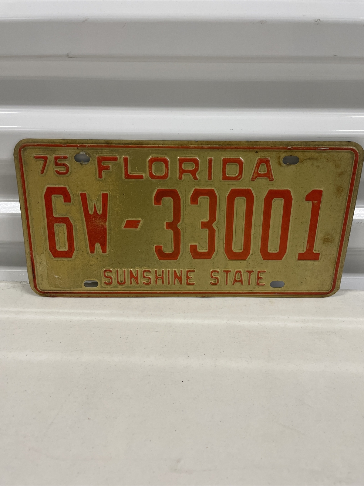 VINTAGE OBSOLETE EXPIRED 1975 FLORIDA VEHICLE TAG | eBay