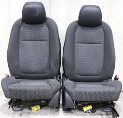 2014-2017 Chevy Caprice PPV Black Cloth And Leather Power Front Seats ...