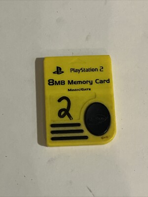 Playstation 2 PS2 Magic Gate Yellow 8MB Memory Card PS-80516 | eBay