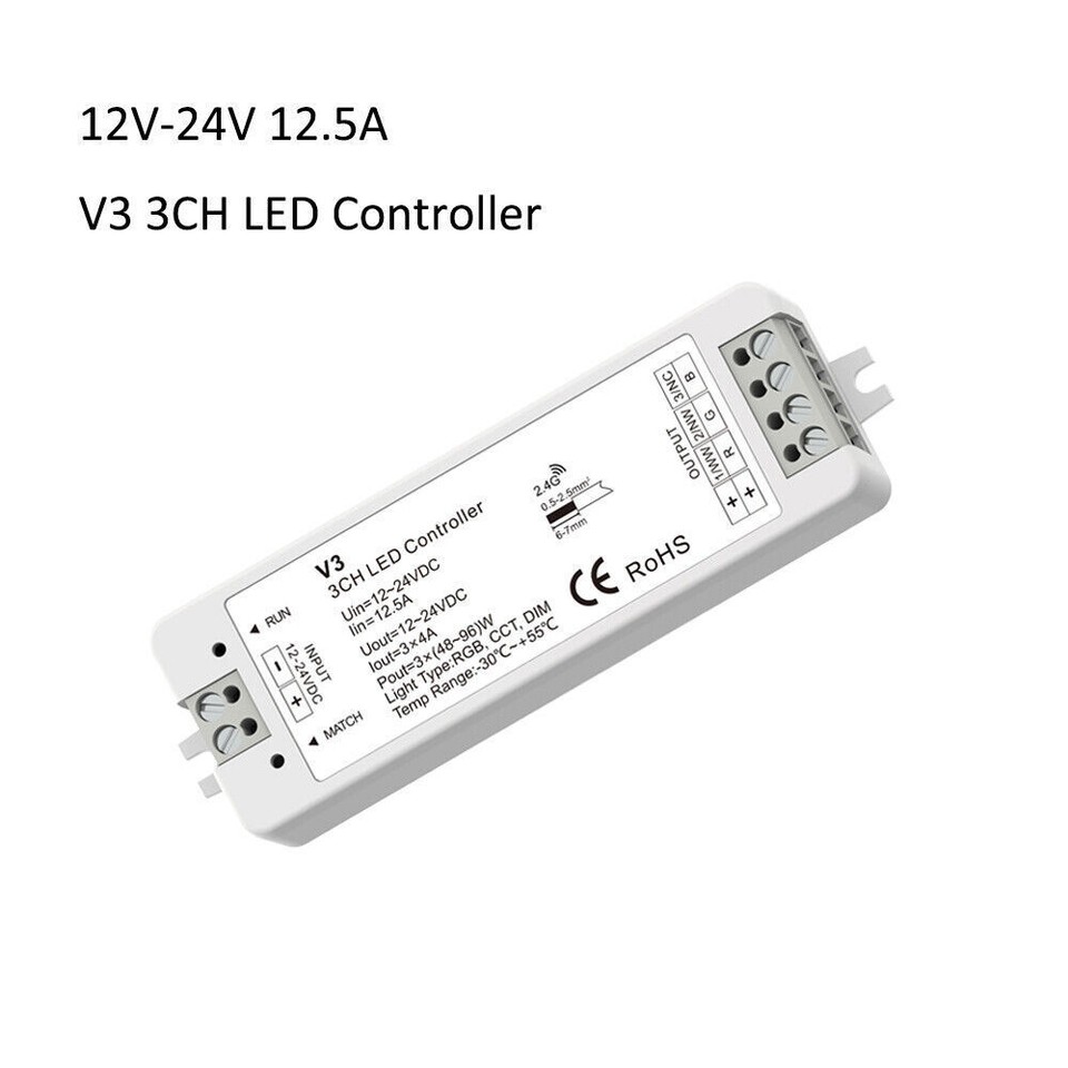 V1 V2 Single Color CCT LED Dimmer V3 VP V5-M RGBW RGB+CCT RGB strip ...