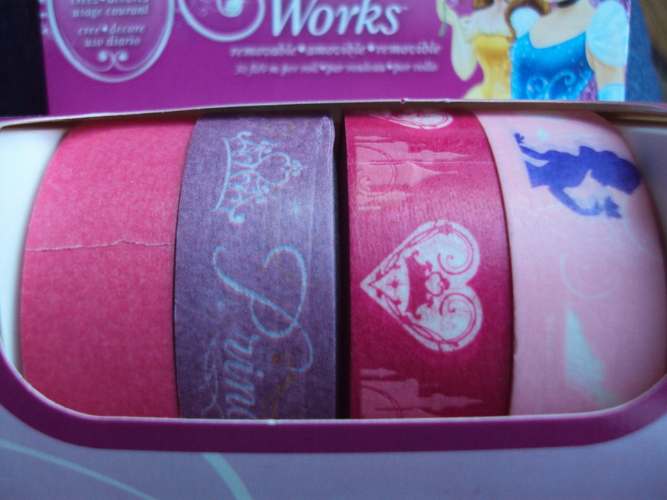 Tape Works Disney Princess 4 Rolls Decorative Tape Create Decorate ...