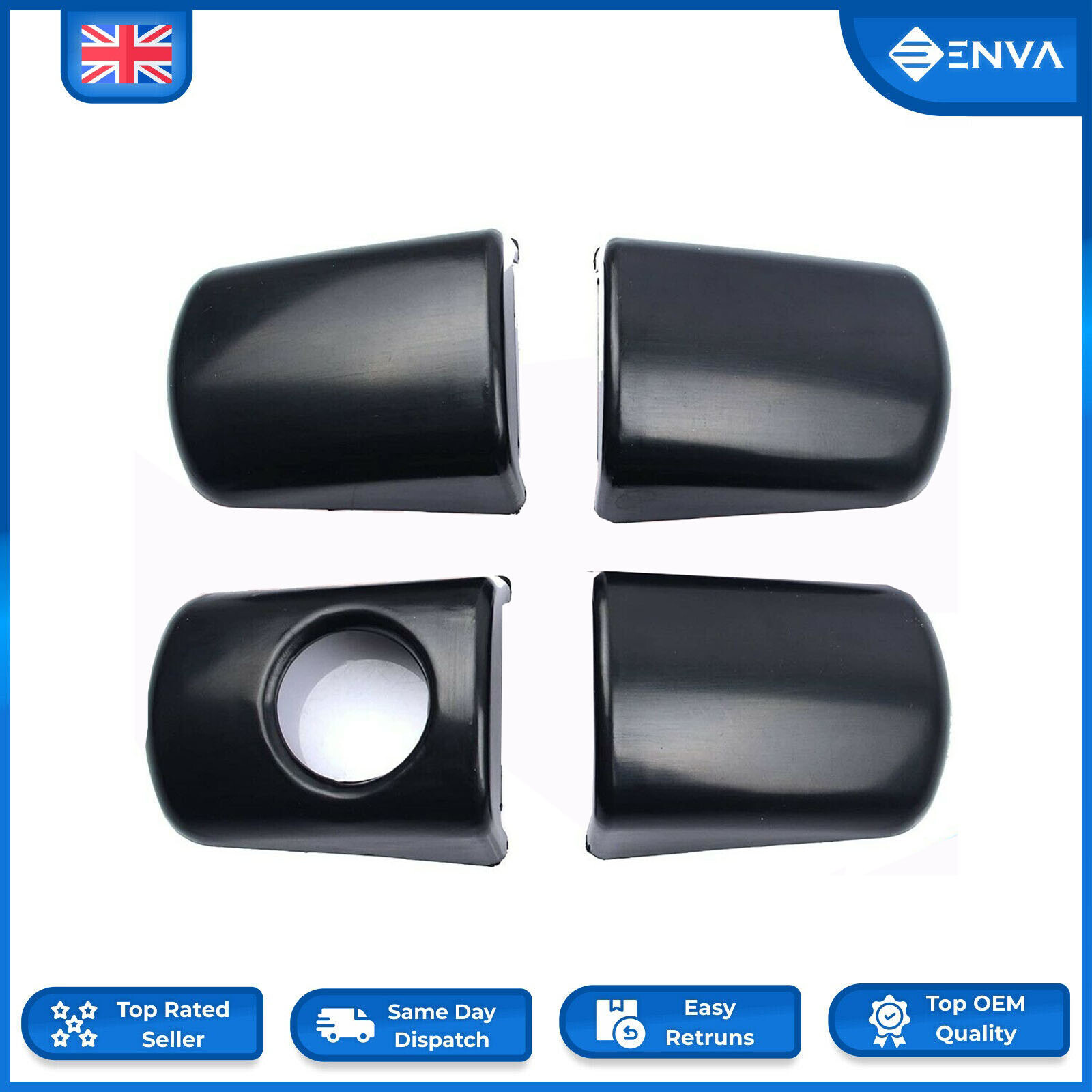 For Citroen Berlingo Peugeot Partner 4 Pcs Door Handle End Caps Trim ...
