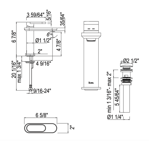 Rohl MI01D1BLAPC Lavatory Faucet Miscelo Single Hole POLISHED CHROME ...