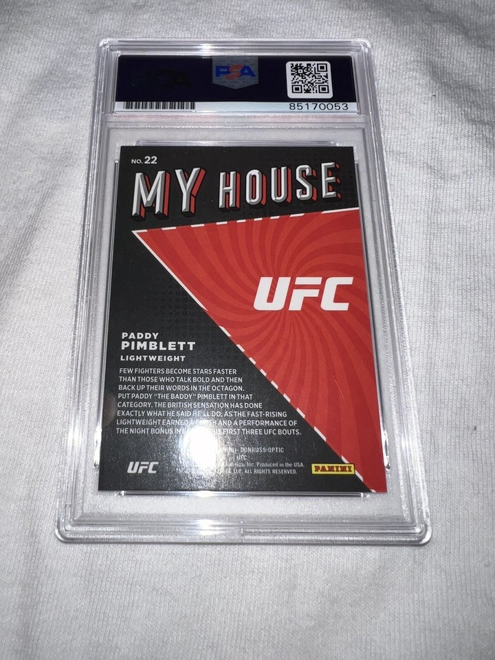 Paddy Pimblett Signed 2022 Panini Optic My House UFC Trading Card PSA ...