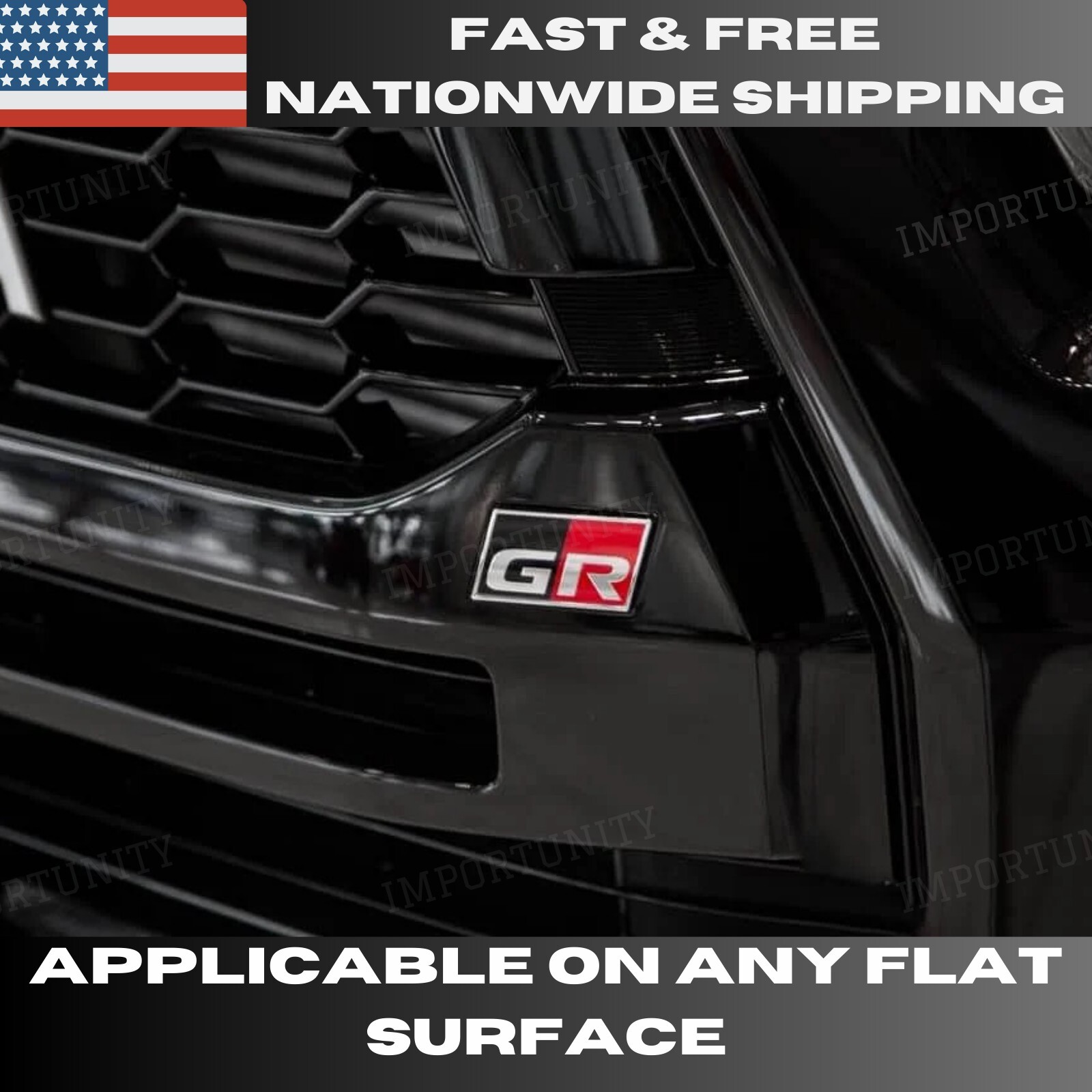 1X Toyota GR Gazoo Racing Chrome Emblem Decal Badge Sticker 3D Letter ...