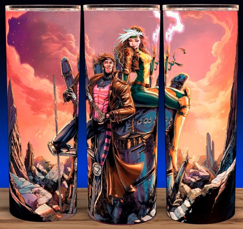 Gambit and Rogue X-men Comic Book Superhero Cup Mug Tumbler 20oz | eBay