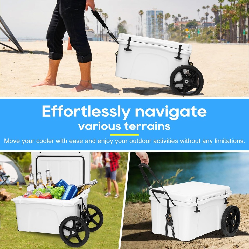 Upgraded Cooler Wheel Kit, Universal Cooler Cart Kit for Heavy-Duty ...
