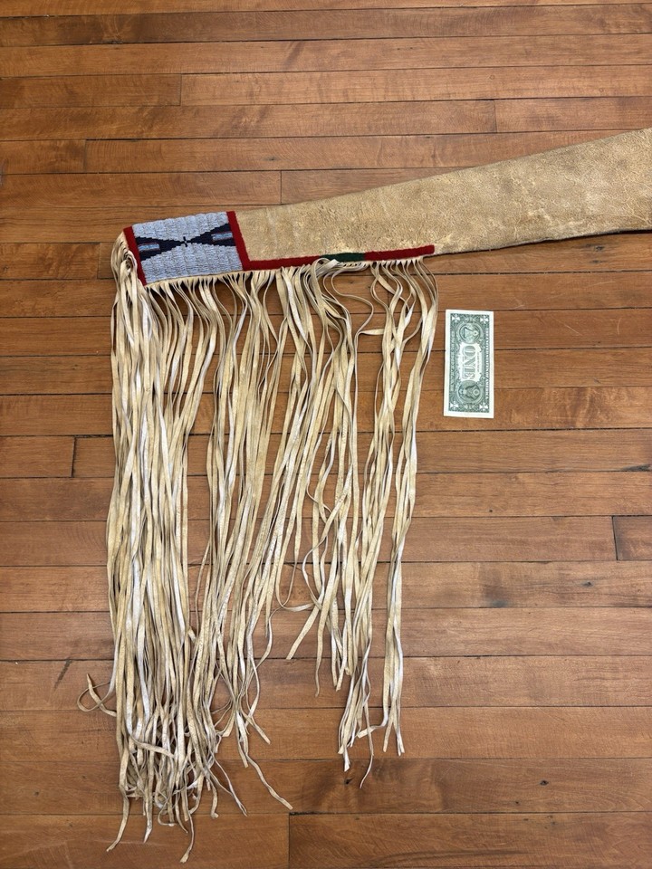 Antique Native American Sioux Beaded Rifle Sheath 1890s Beaded Fringe ...