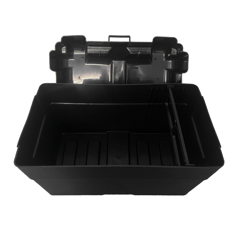 Leisure Battery Box Large with Strap & Divider 110amp Caravan Boat ...