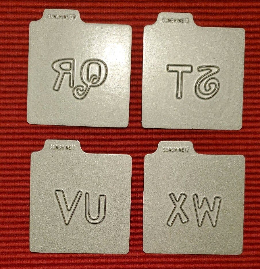 QuicKutz 2x2 SUNSHINE Mini Alphabet Cutting Dies Letters Numbers ...