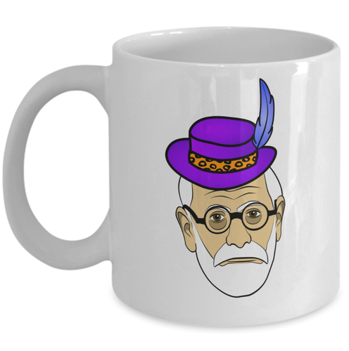 Psychology mug - Freud pimp hat - Funny Freudian slip Psychologist joke ...
