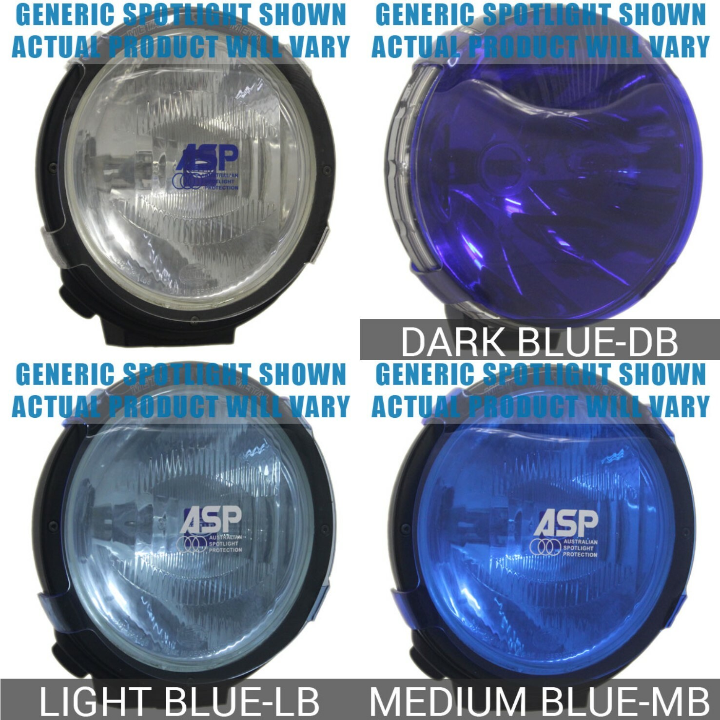 CUSTOM SPOT LIGHT COVERS FOR ZIEL ROUND HI-DISCHARGE 19 COLOURS MADE TO ...