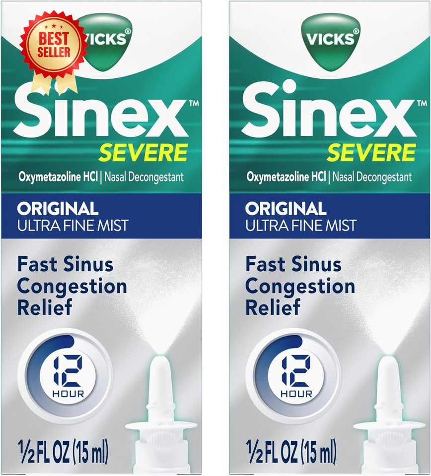 Sinex Severe Nasal Spray 2-Pack 265 Sprays Allergy Cold Sinus ...