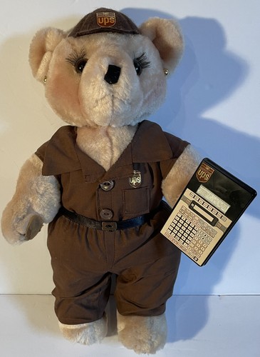 Rare UPS Brown Bearly Professional Display Only 1992 Teddy Bear- With ...