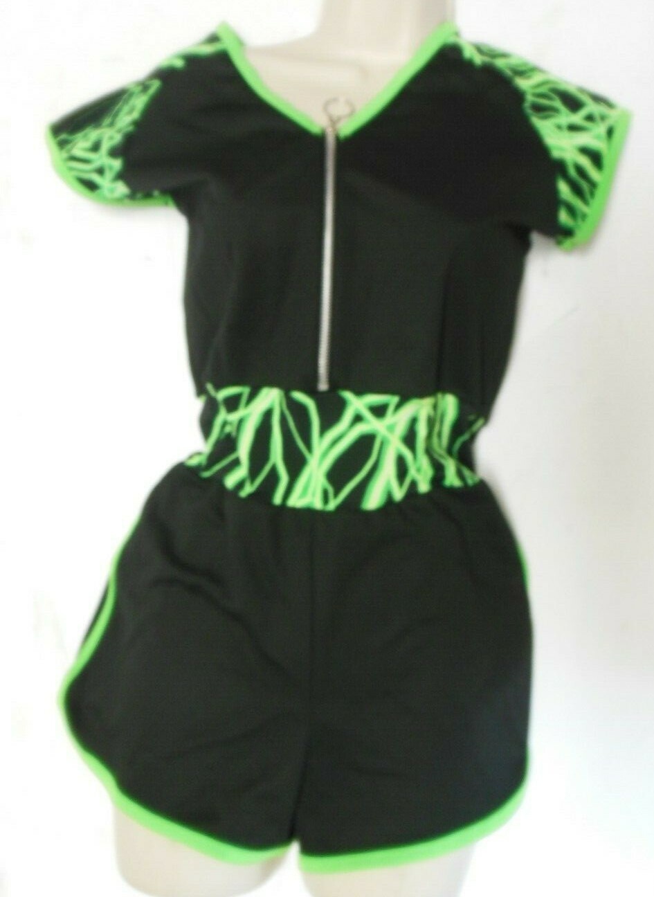 Hip Hop Romper Zipper Front Capsleeve 3 colors available Adult/Child ...