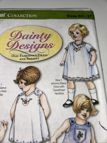 DAINTY DESIGNS Sew Beautiful UNCUT Pattern 6 months -3T Old-Fashioned ...