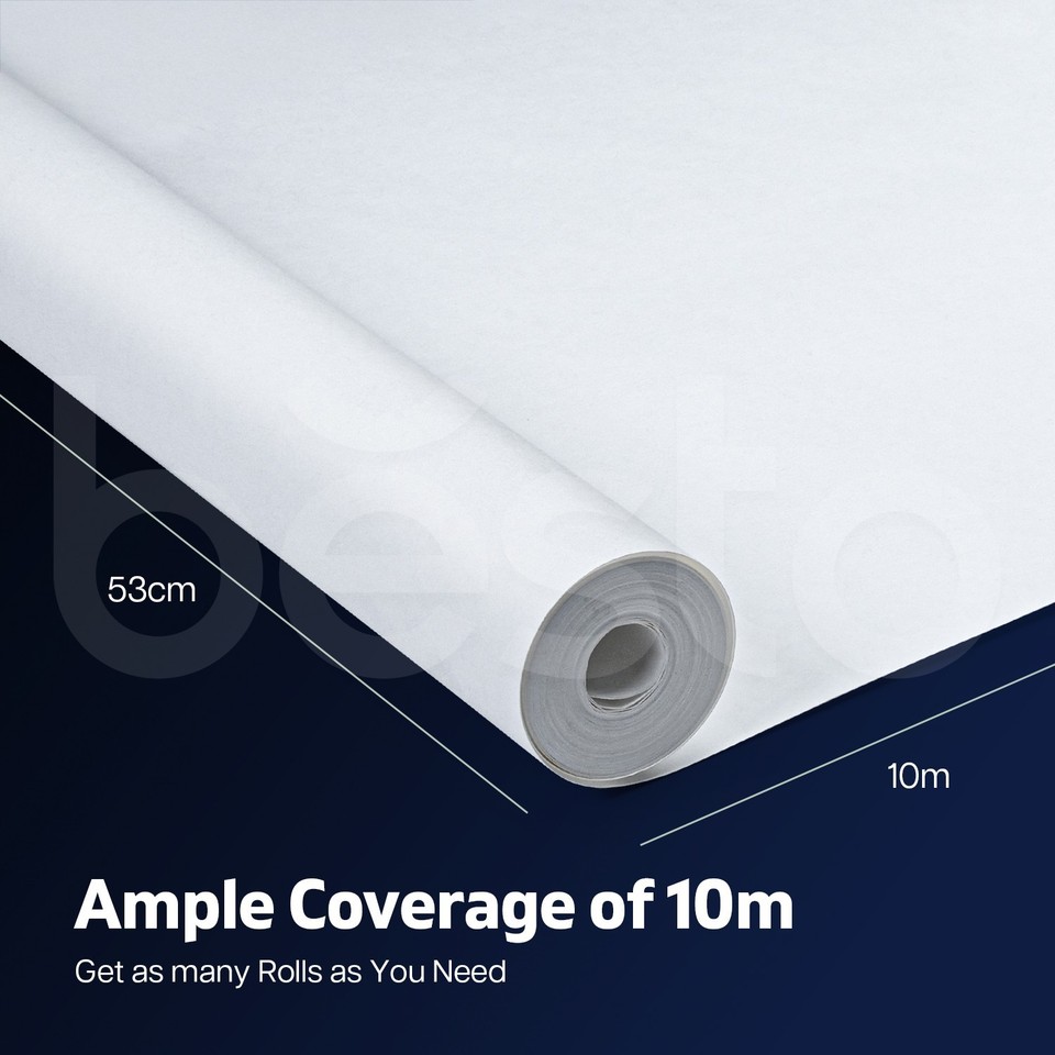 1400 Grade 10M Roll Lining Paper for Walls Thick Paintable White ...