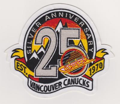 Vancouver Canucks 25th Anniversary Jersey patch Only correct patch | eBay